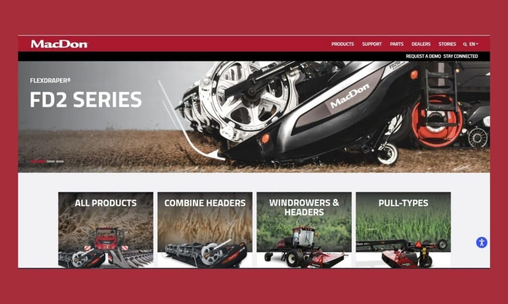 MacDon introduces all new MACDON.com - World Agritech